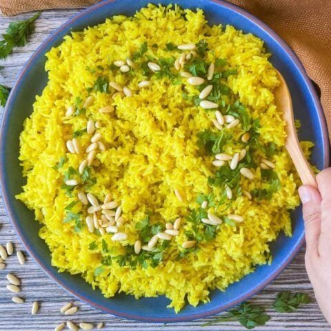 Fragrant Middle Eastern Yellow Rice - Weekday Pescatarian