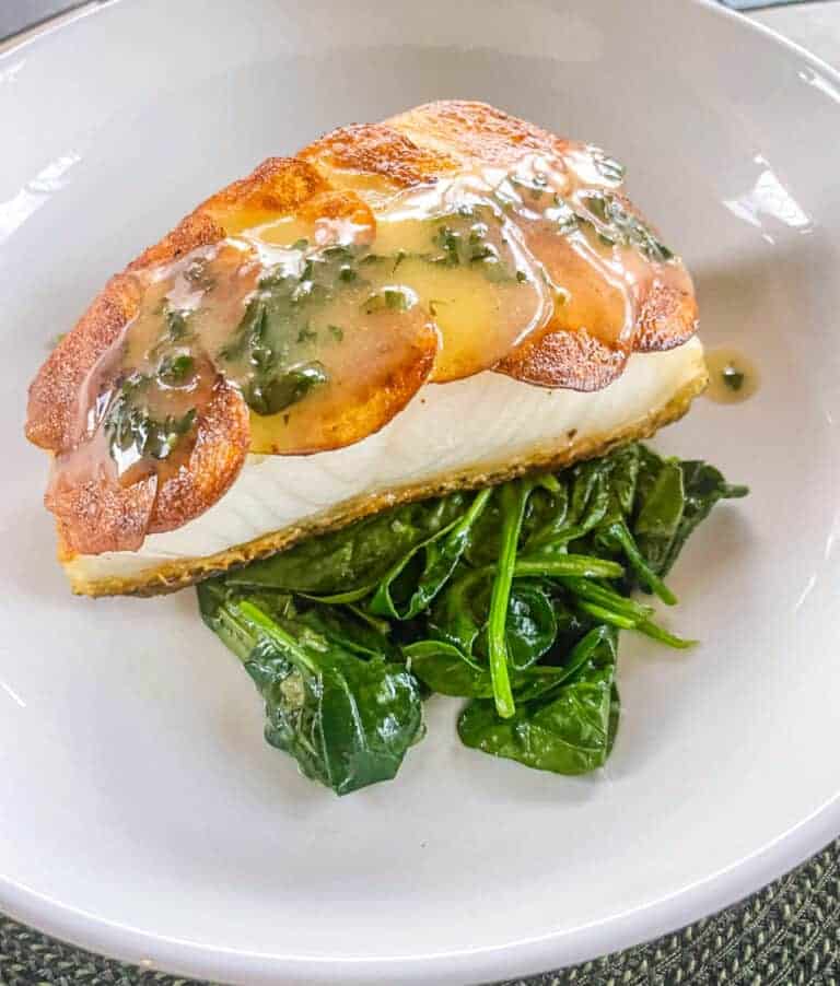 Potato-Crusted Sautéed Sea Bass with Herb Butter Sauce - Weekday ...