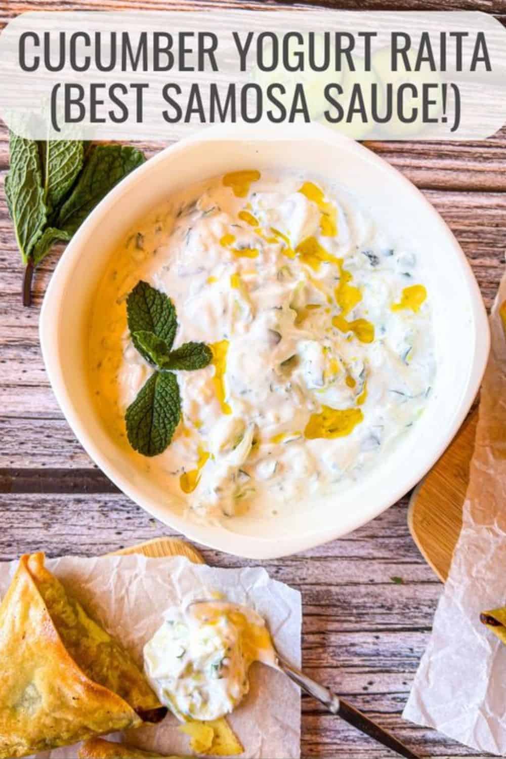 Yogurt Herb Raita {Best Samosa Sauce Recipe} - Weekday Pescatarian