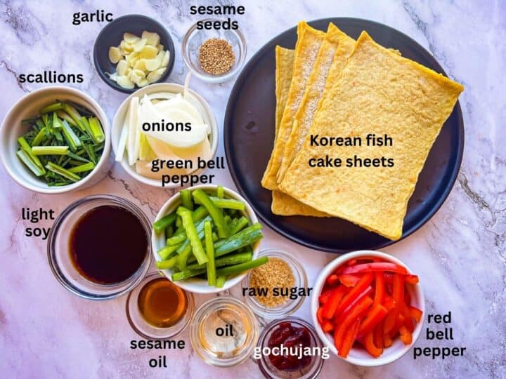 Spicy Korean Fish Cake Stir Fry (Eomuk Bokkeum) - Weekday Pescatarian
