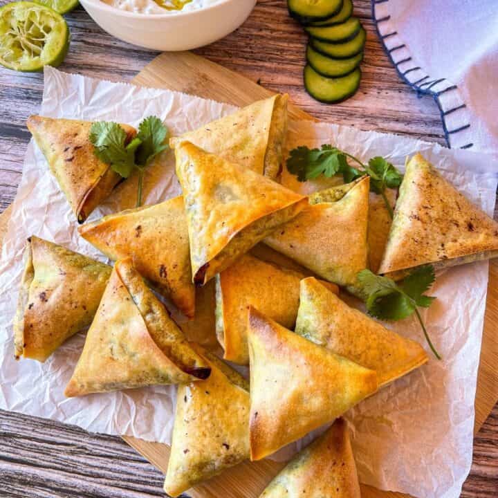 Easy Shrimp and Potato Oven Baked Samosa Recipe - Weekday Pescatarian