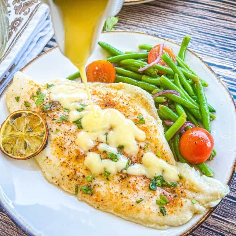 Baked Tilapia with Creamy Lemon Butter Sauce - Weekday Pescatarian