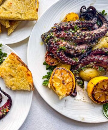 Simple Greek Grilled Octopus Recipe - Weekday Pescatarian