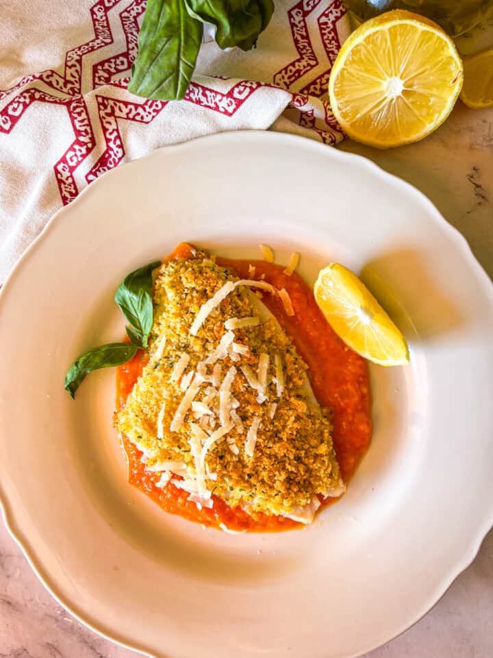Baked Flounder Recipe with Parmesan Crust - Weekday Pescatarian