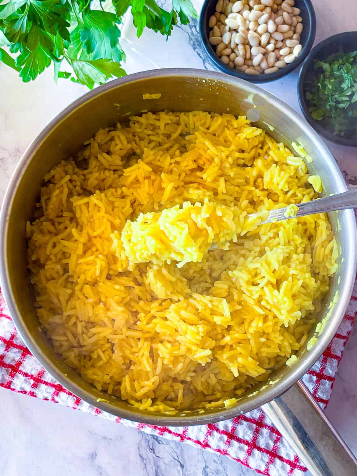 Fragrant Middle Eastern Yellow Rice - Weekday Pescatarian