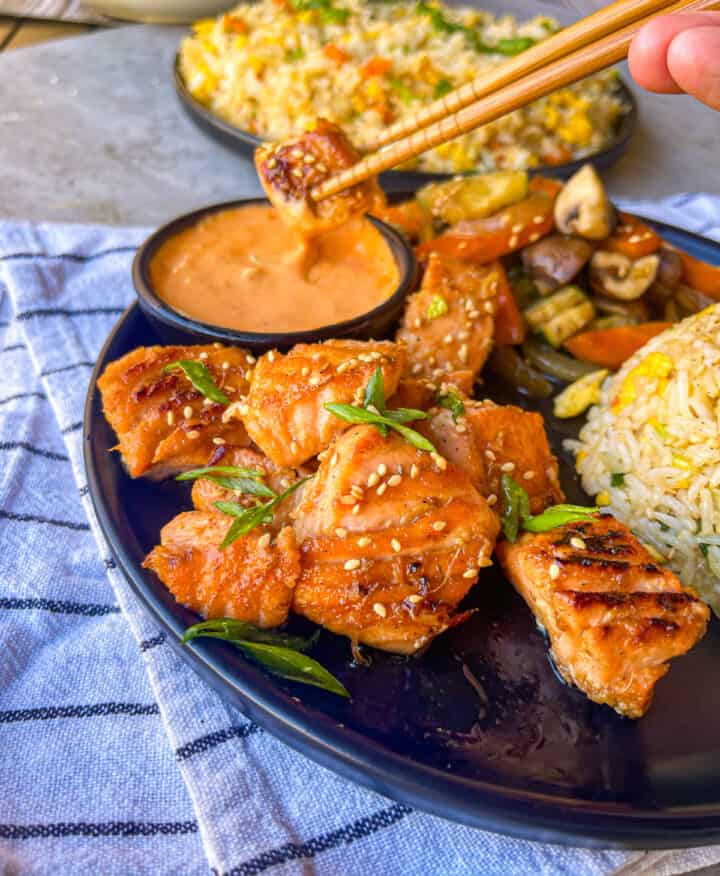 Hibachi Salmon Recipe (Japanese Steakhouse Style) - Weekday Pescatarian