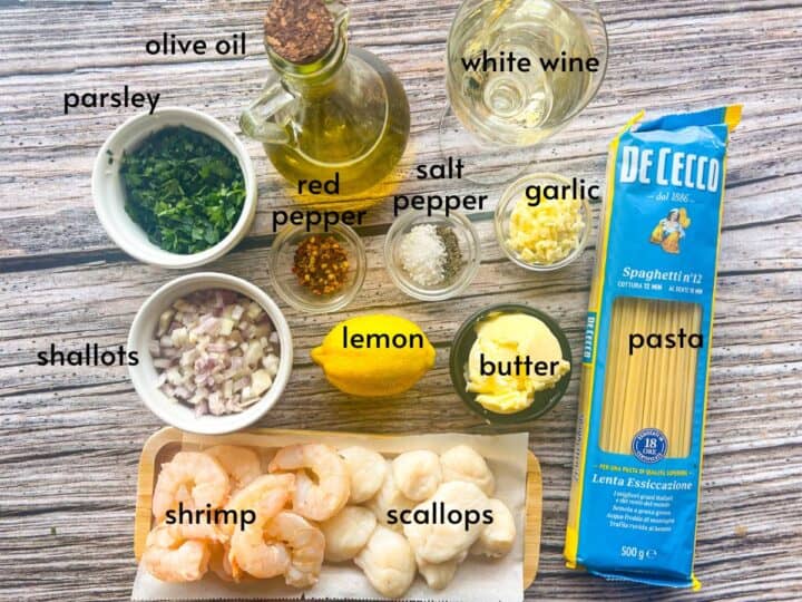 Seafood Pasta with White Wine Sauce | Scallop & Shrimp Recipe