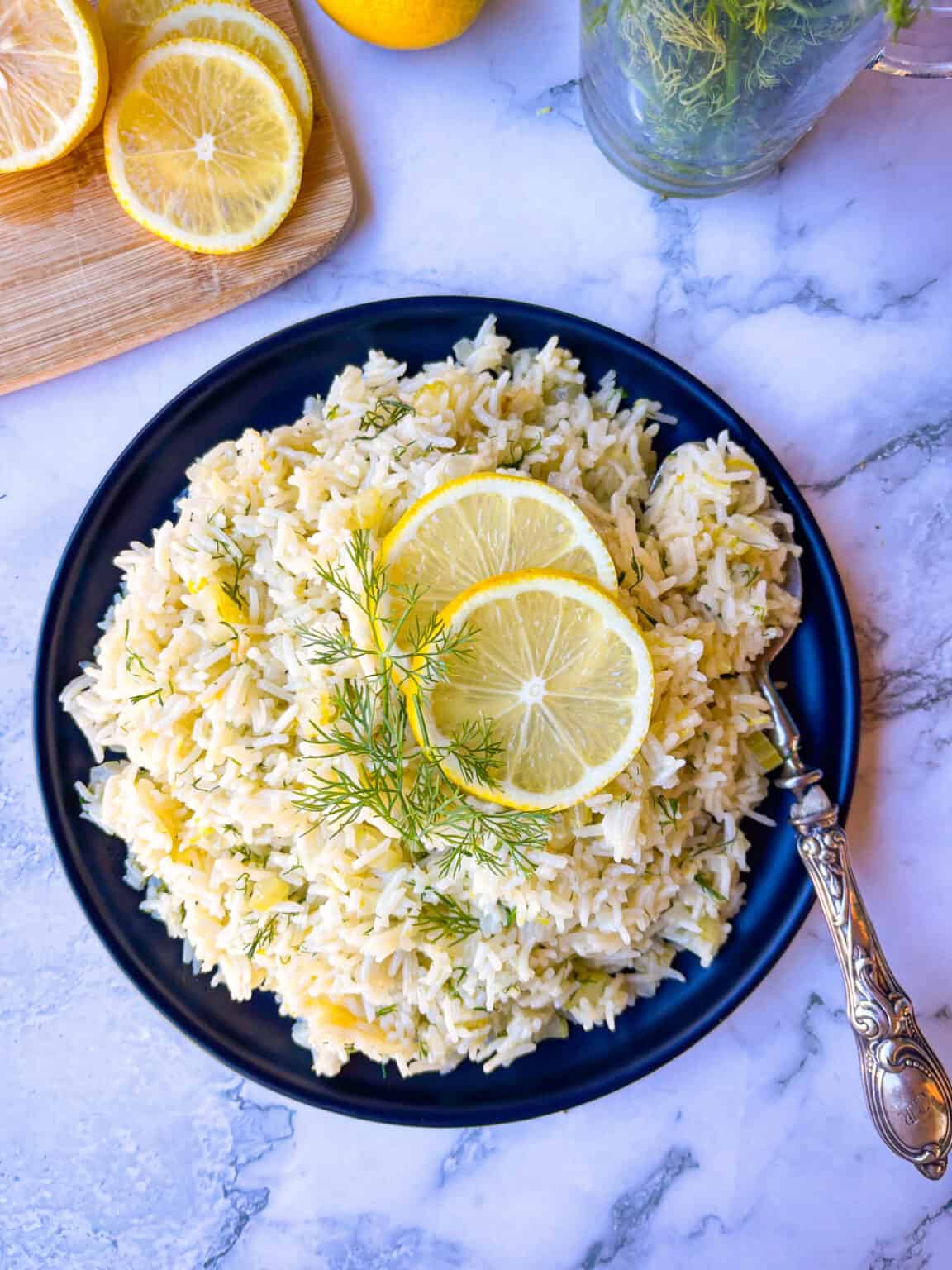 Mediterranean Basmati Rice with Lemon & Dill - Weekday Pescatarian