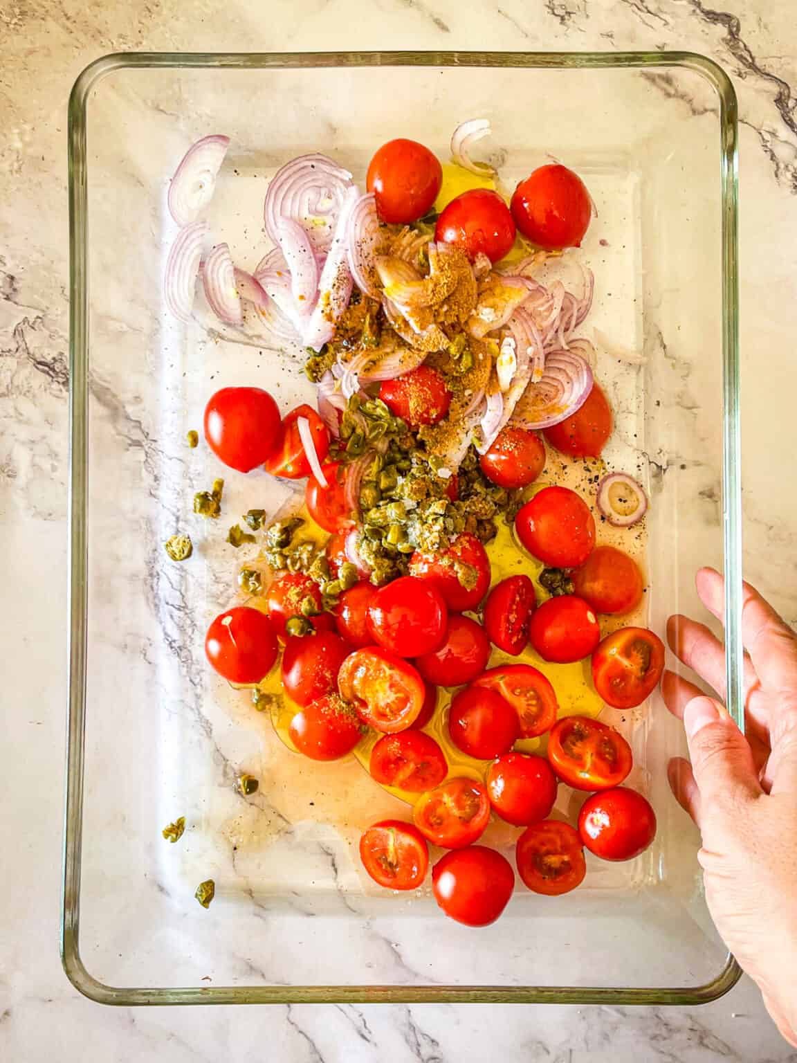 Roasted Red Snapper with Cherry Tomato Vinaigrette - Weekday Pescatarian