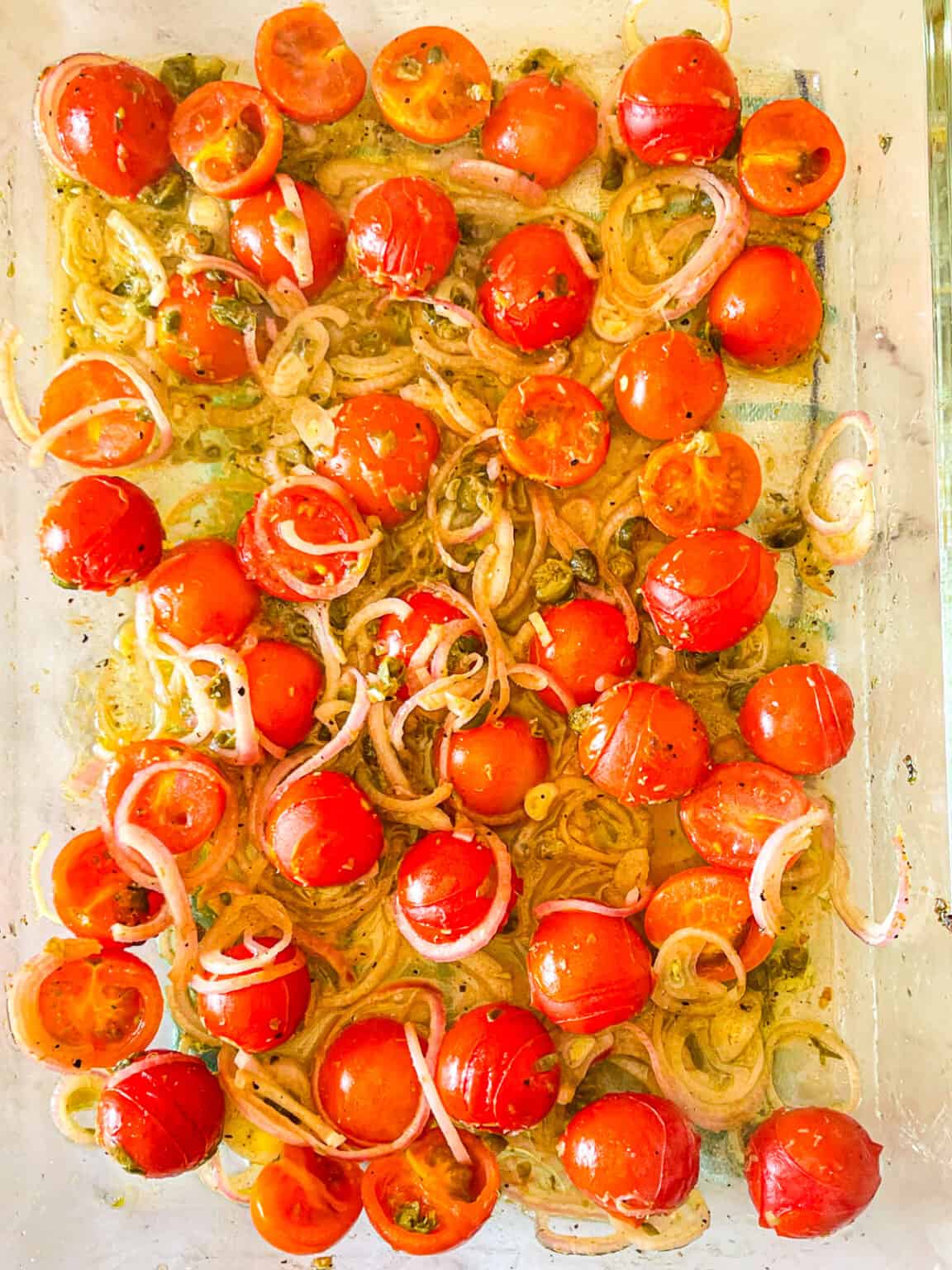 Roasted Red Snapper with Cherry Tomato Vinaigrette - Weekday Pescatarian