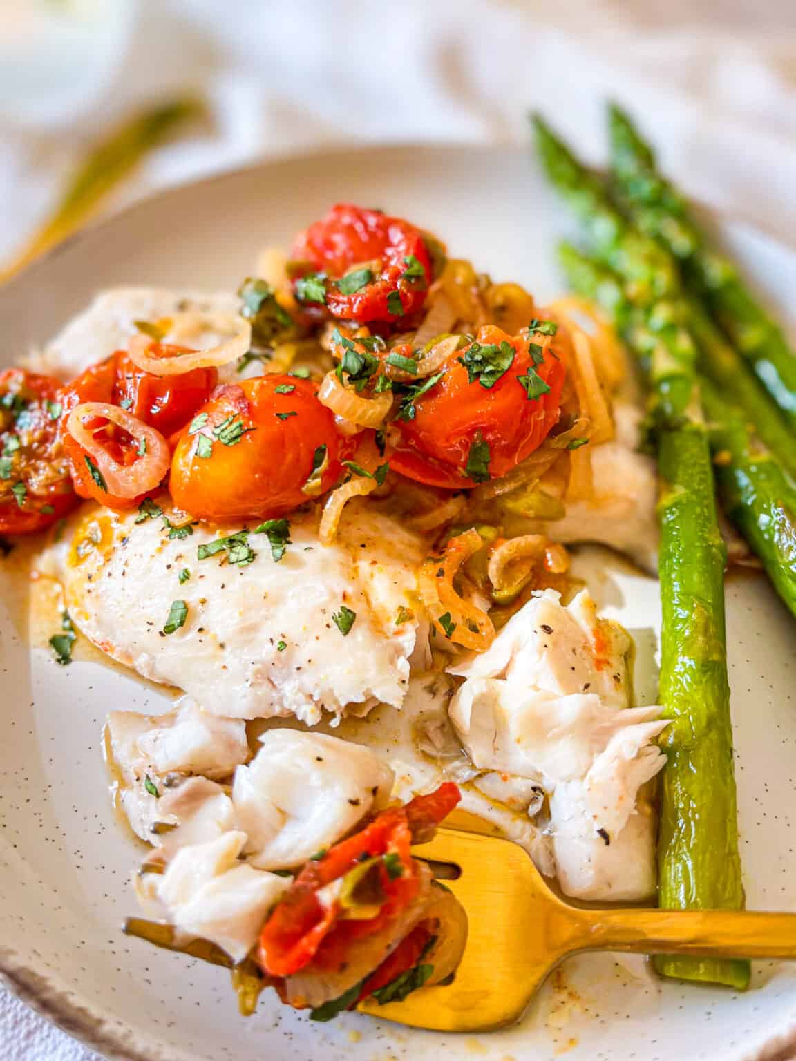 Roasted Red Snapper with Cherry Tomato Vinaigrette - Weekday Pescatarian