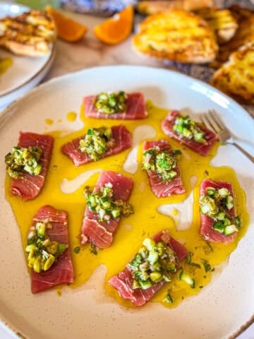Tuna Crudo Recipe - Easy Italian Raw Fish Appetizer