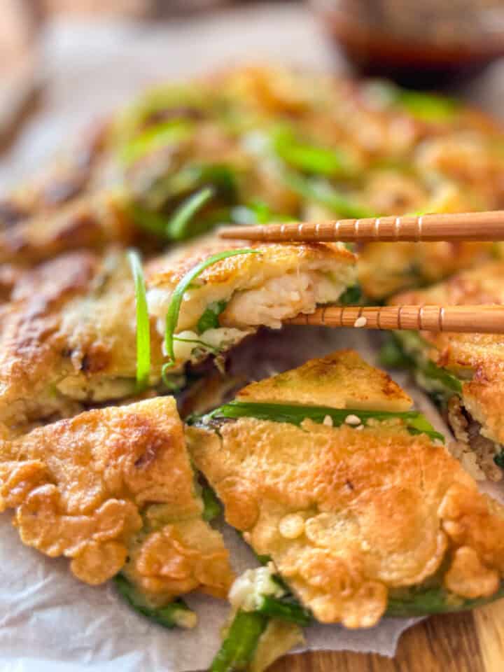 Korean Shrimp Pancake with Spicy Dipping Sauce Recipe