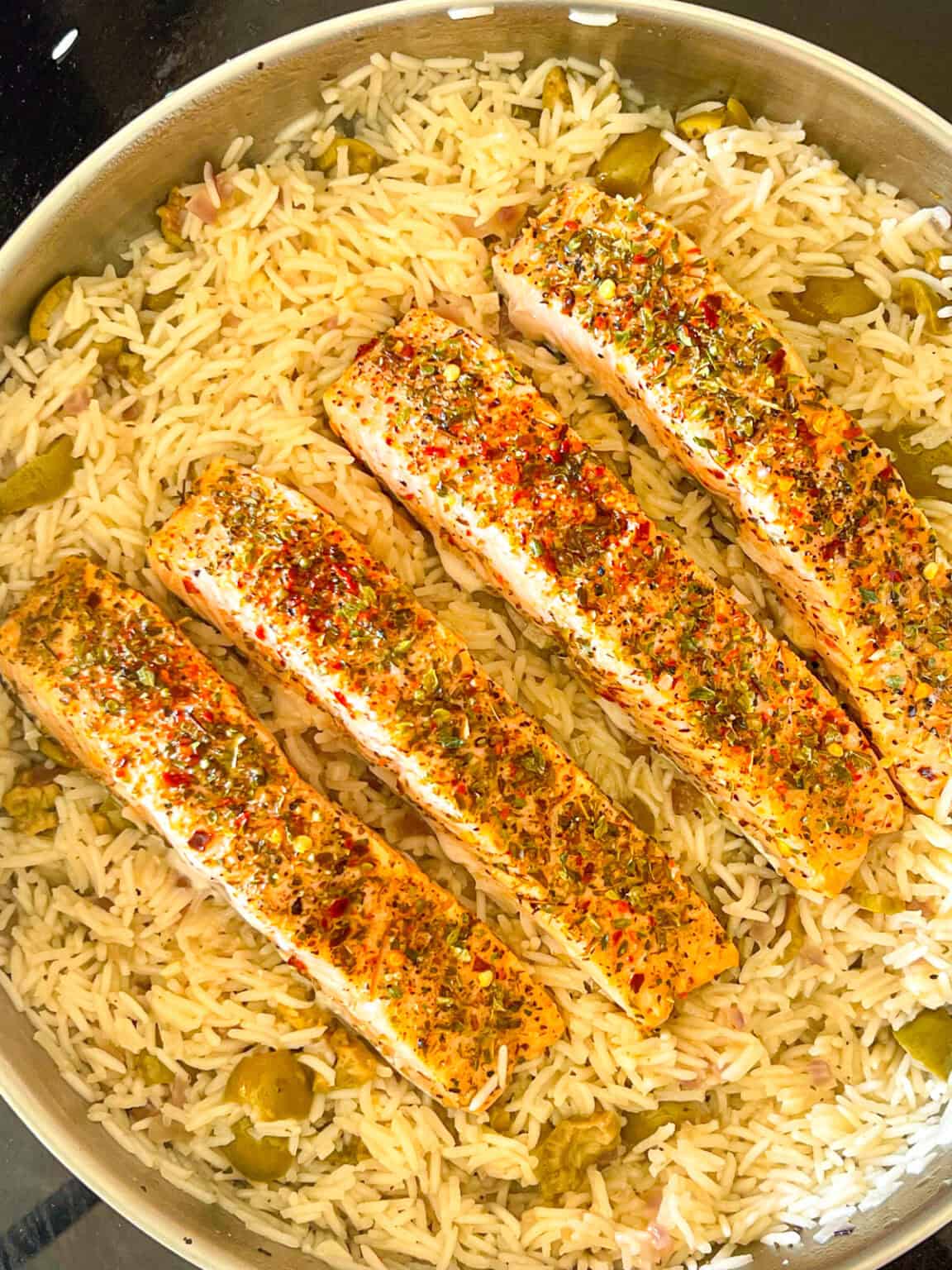Salmon and Rice Recipe | Mediterranean One-Pot Dinner