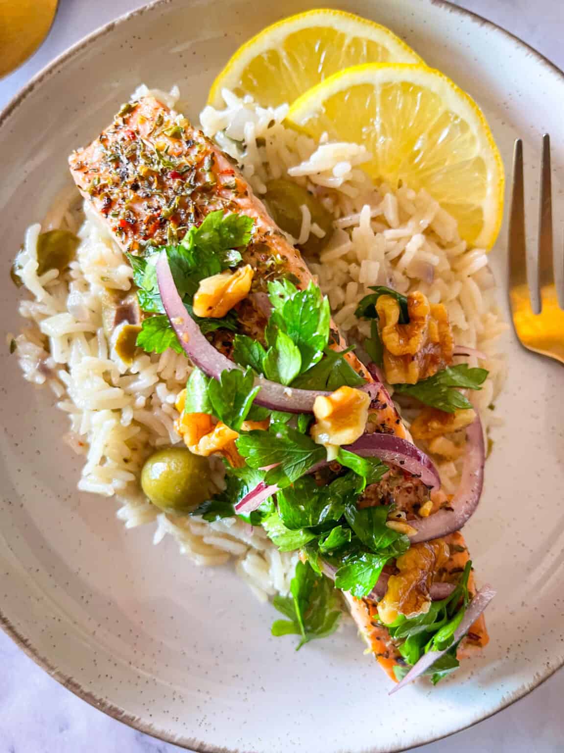 Salmon and Rice Recipe | Mediterranean One-Pot Dinner