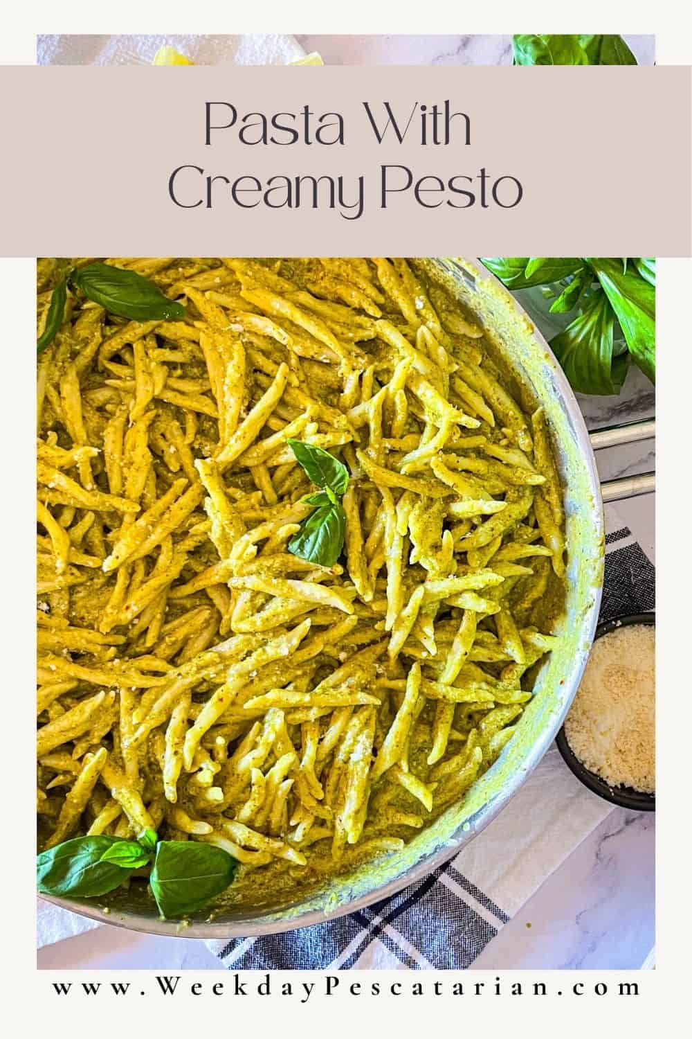 Creamy Pesto Pasta Recipe (4 Ingredients, 20 Minutes!)